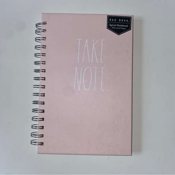 Rae Dunn | Other | New Rae Dunn Take Note Hard Cover Spiral Notebook ...